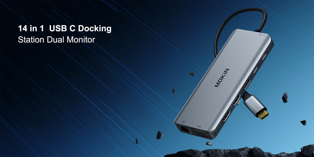 MOKIN USB C Docking Station for Laptop( 14 IN 1)