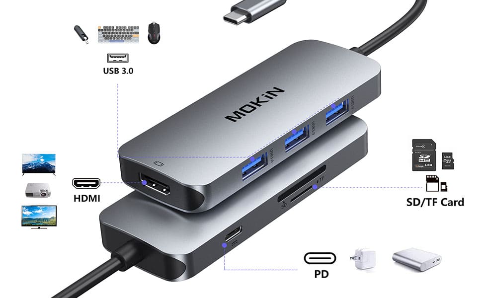 MOKIN USB C Hub HDMI Adapter